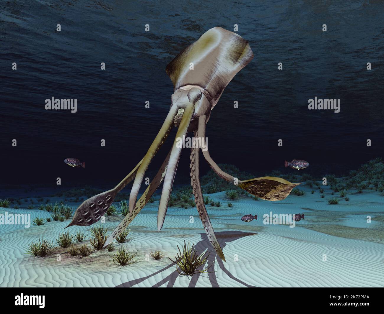 Octopus in an underwater landscape Stock Photo - Alamy
