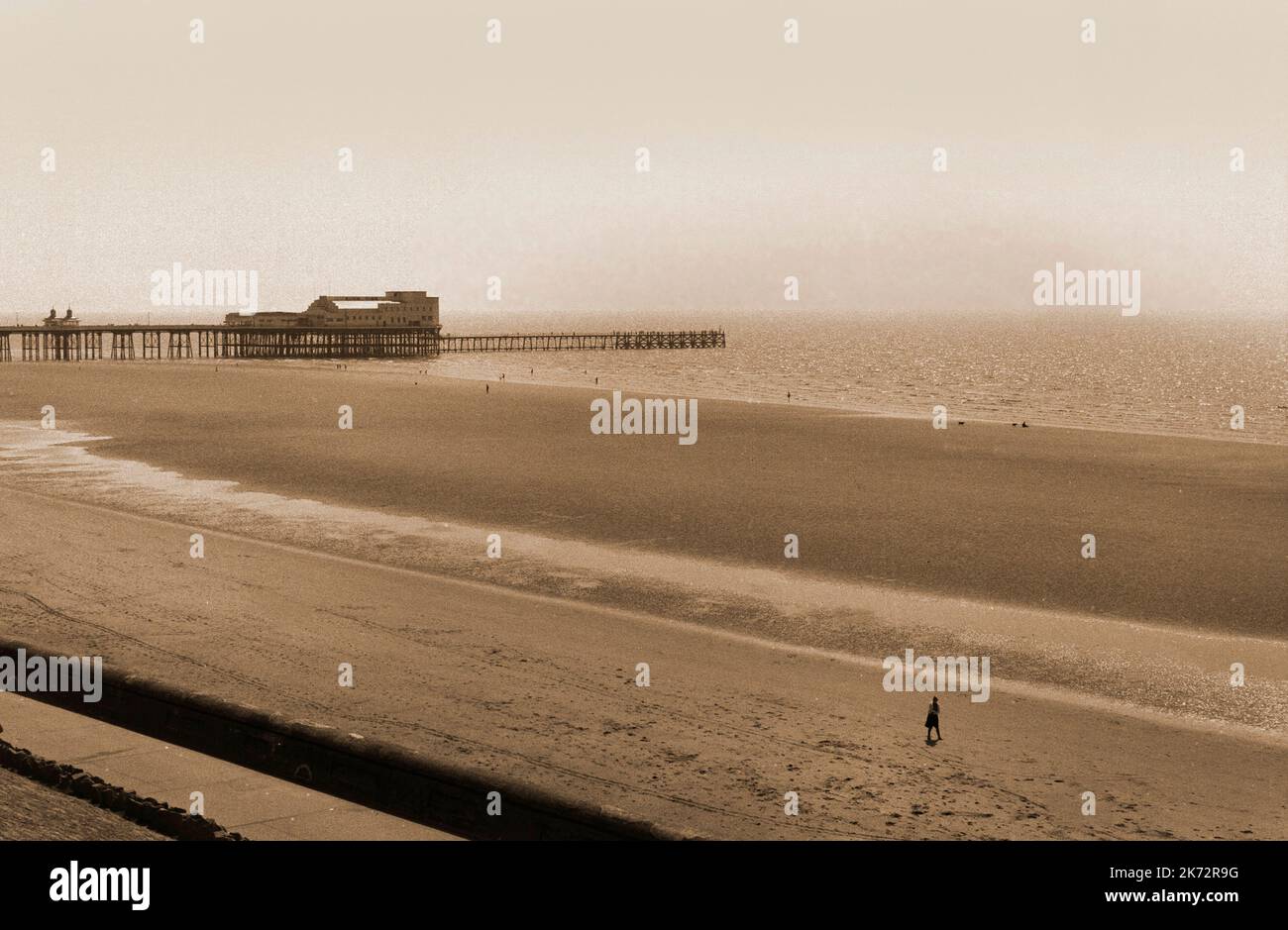 Vintage Blackpool, Lancashire, 1968, North Pier & beach Stock Photo - Alamy