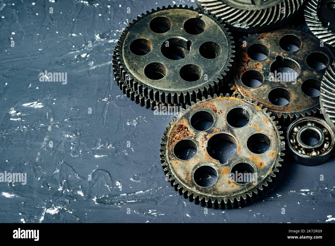 Gears from an old industrial machine Stock Photo - Alamy