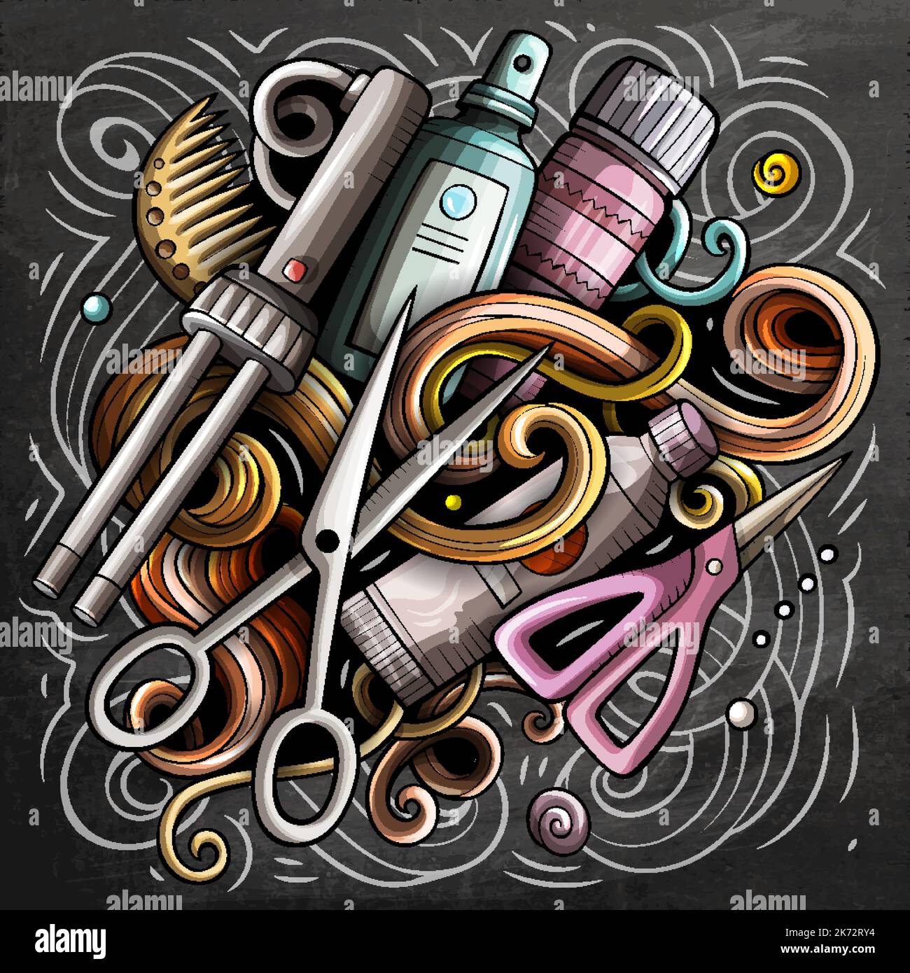 Hair Salon cartoon vector illustration Stock Vector Image & Art - Alamy