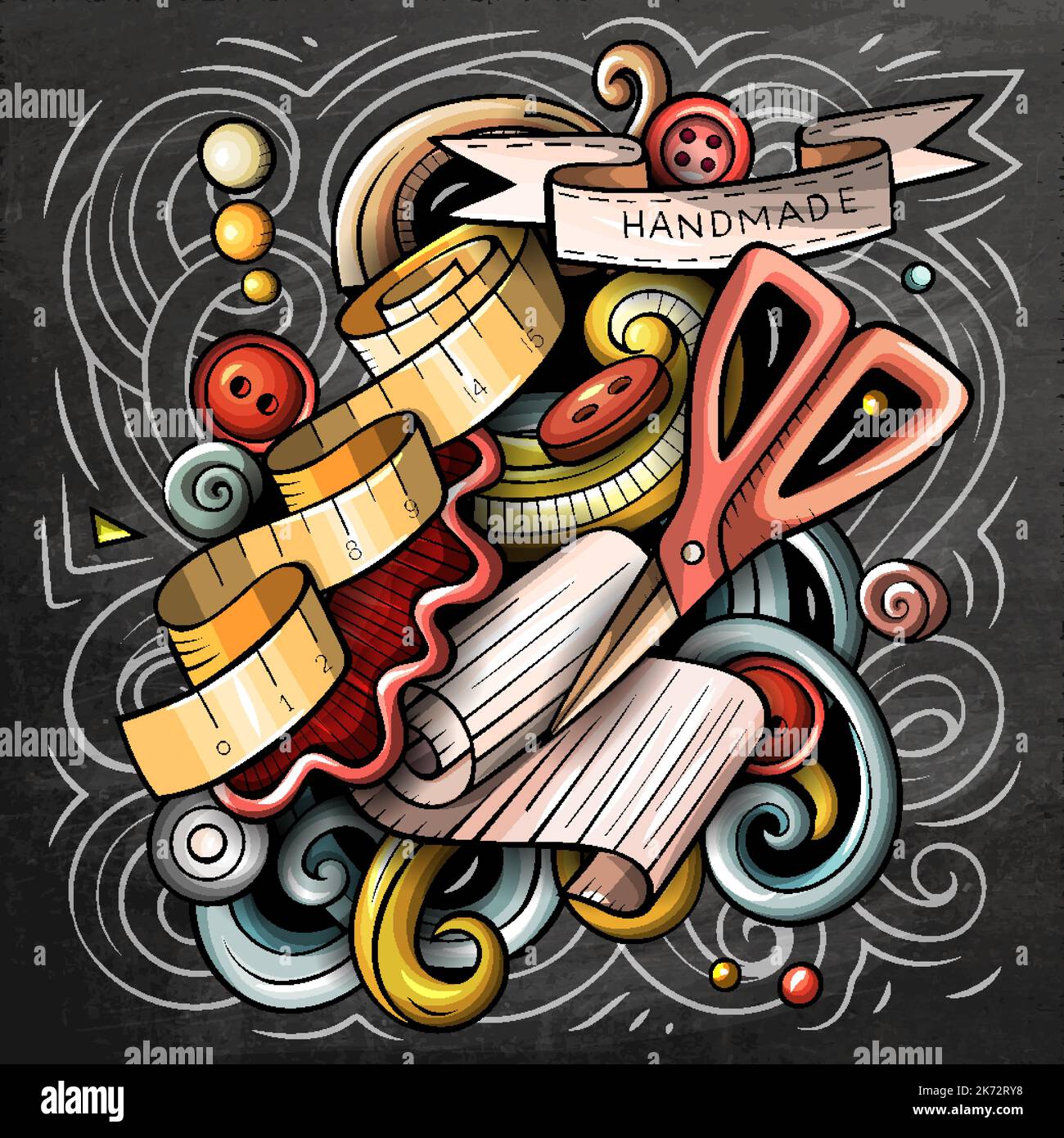 Handmade cartoon vector illustration Stock Vector Image & Art - Alamy