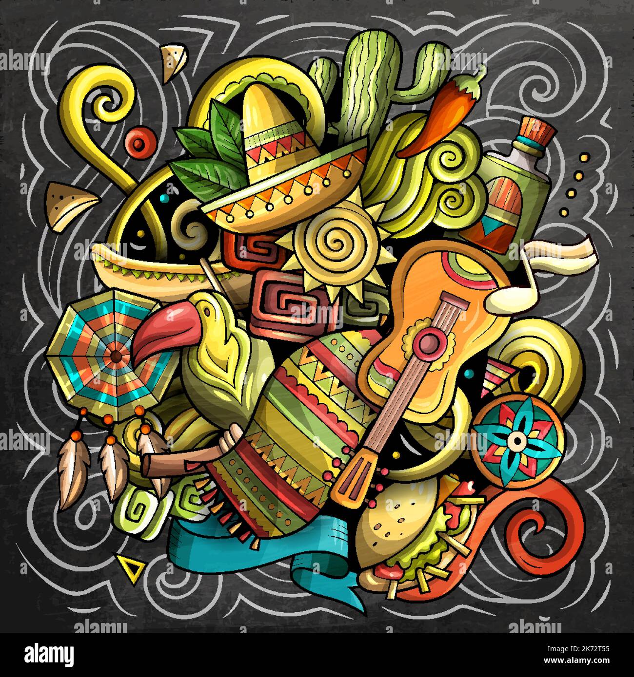 Latin America cartoon vector illustration Stock Vector Image & Art - Alamy