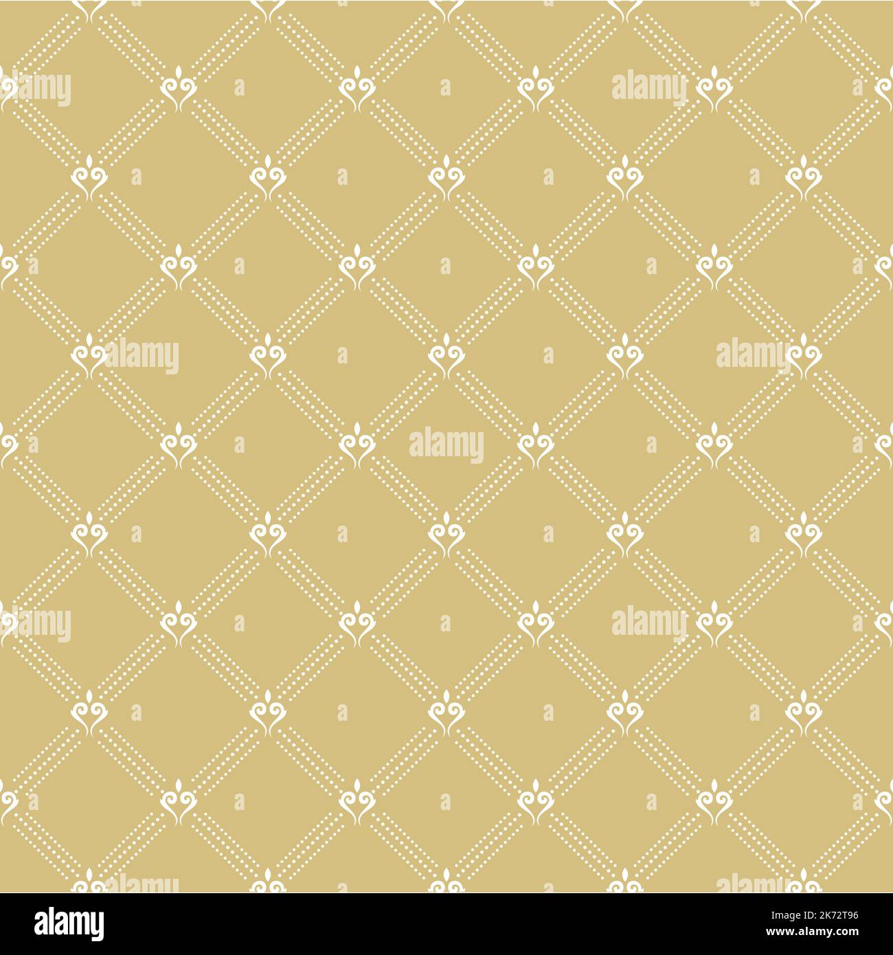 Geometric dotted vector pattern. Seamless abstract golden and white ...