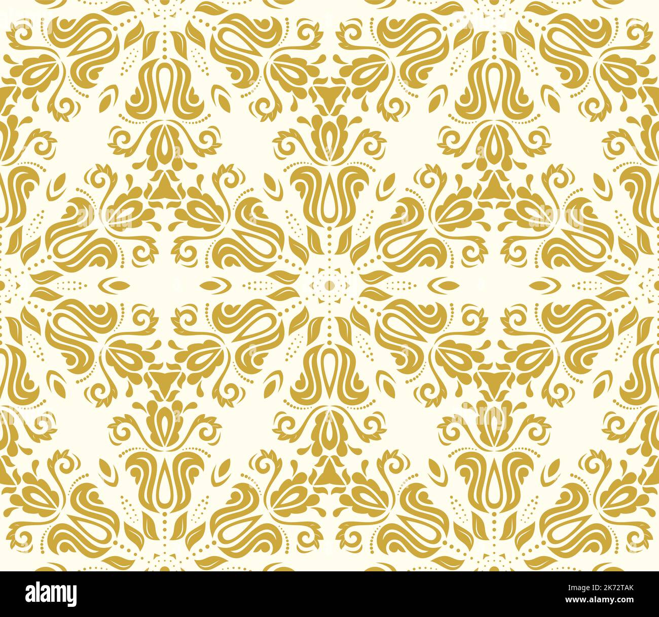 Orient vector classic pattern. Seamless abstract golden background with ...