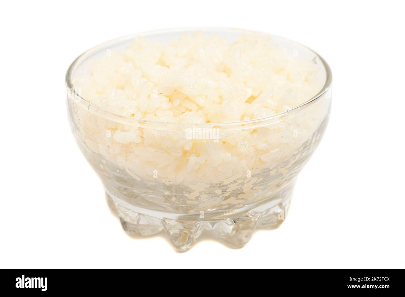 bowl of boiled rice isolated on white background Stock Photo - Alamy