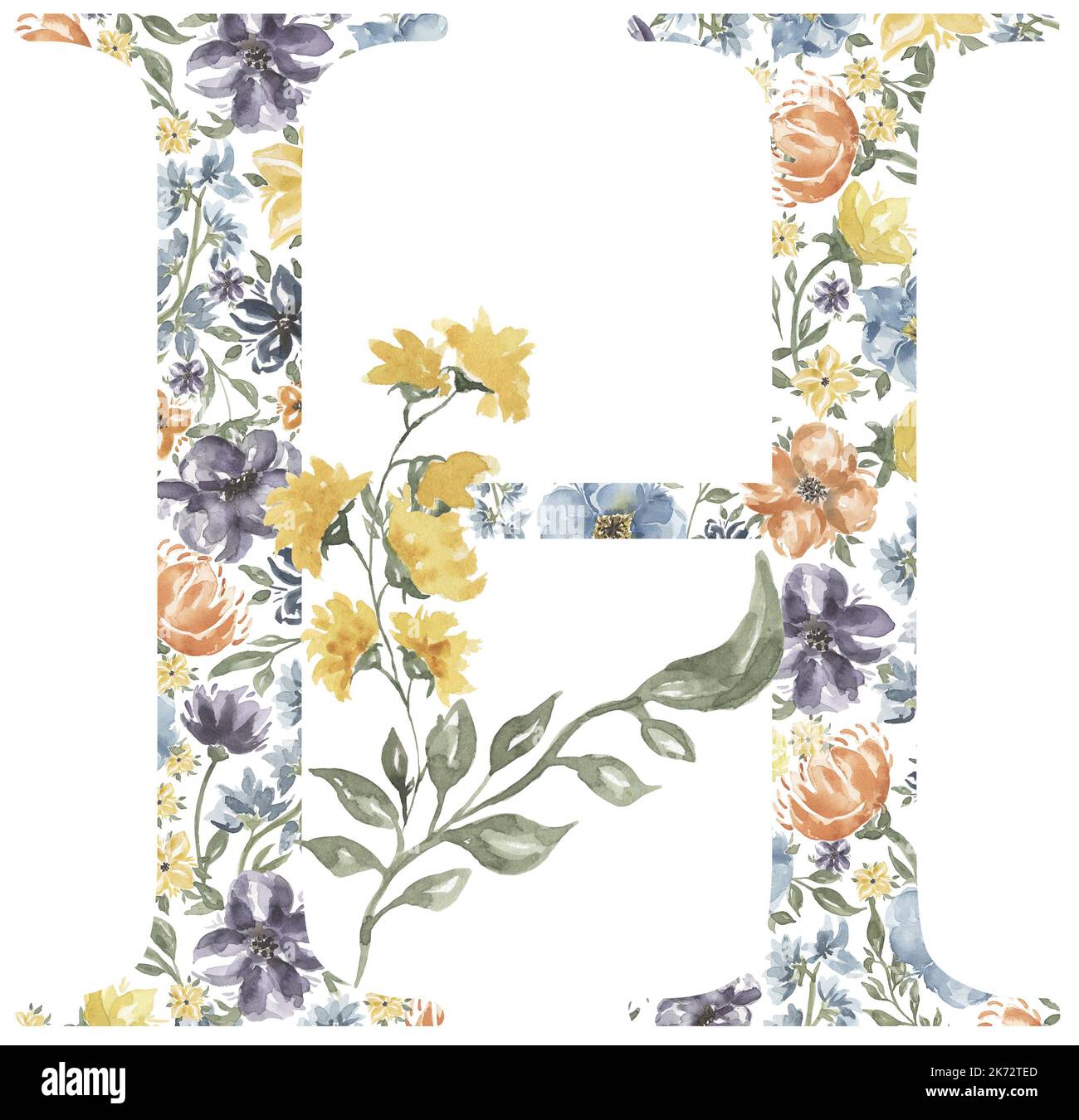 Floral Alphabet Clip Art Retro Boho Floral Alphabet With Clipart PNG,