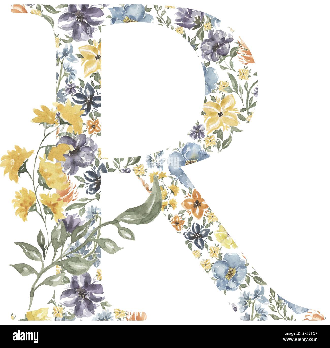 Floral Letter R Vector Image at Elaine Lennon blog