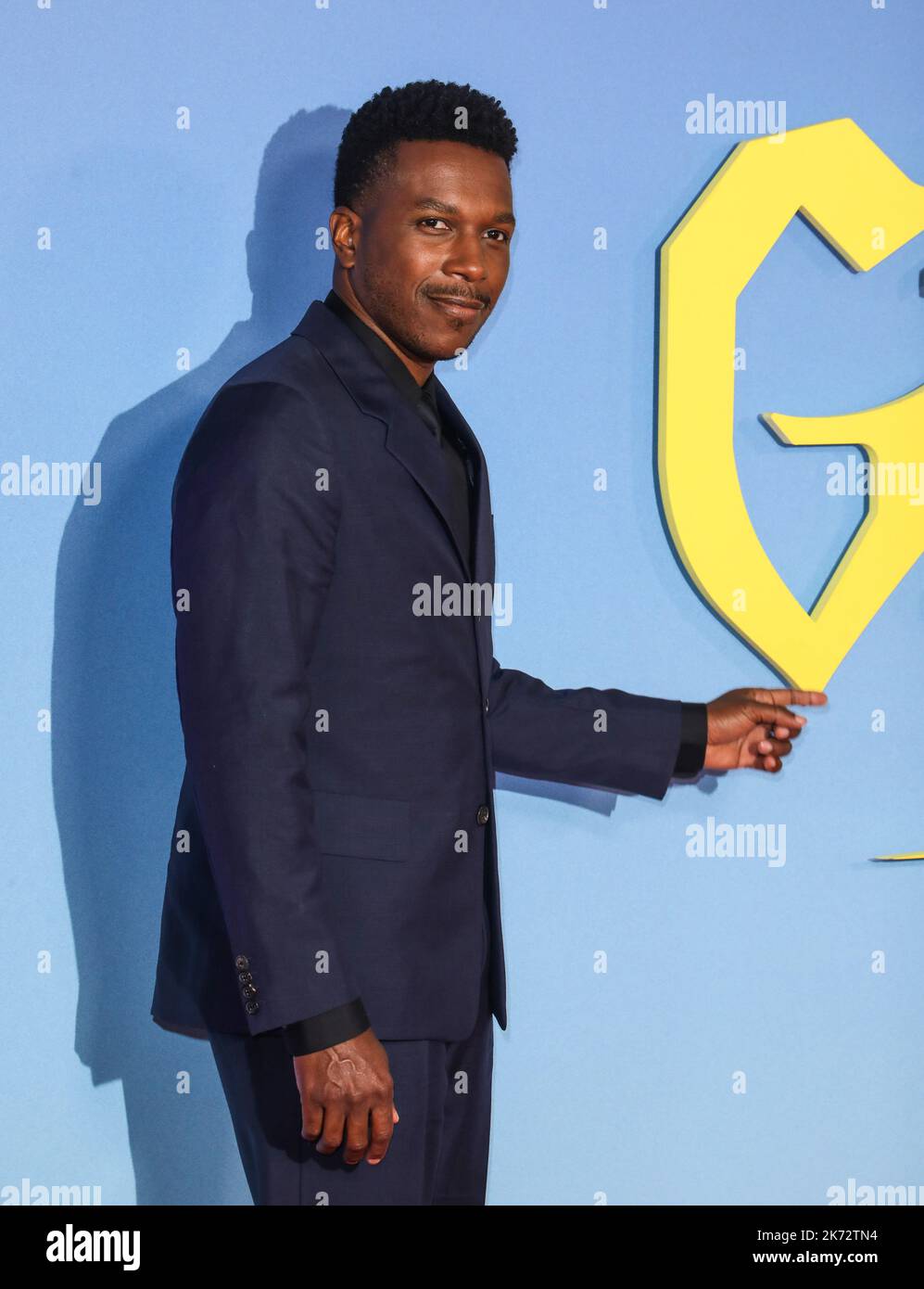 Leslie Odom Jr attends the BFI London Film Festival screening of "Glass ...