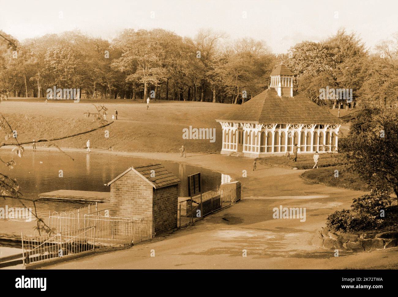 Vintage Liverpool 1968, Sefton park , the old boathouse Stock Photo - Alamy