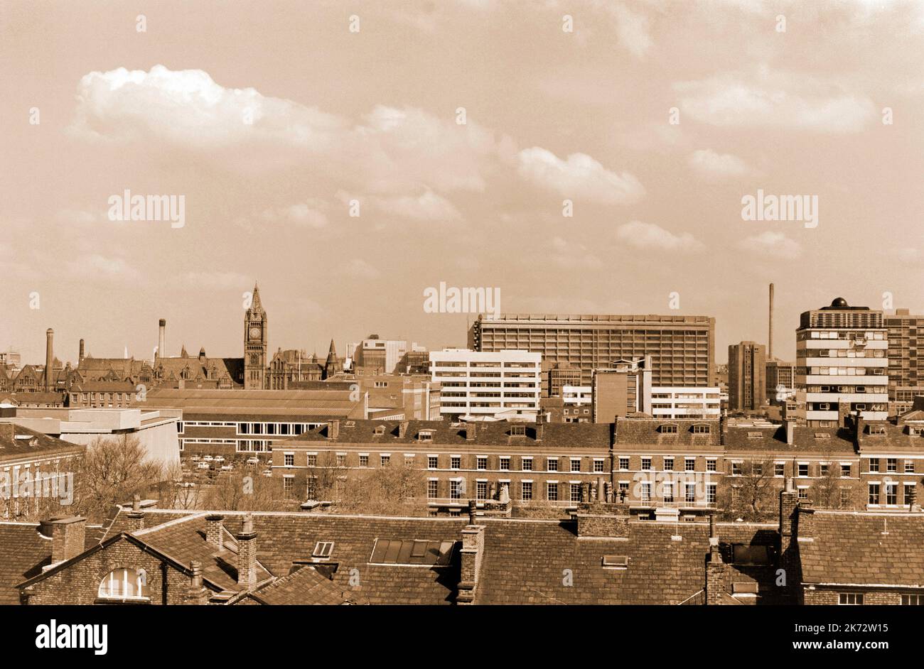 Vintage Liverpool, 1970. rooftop view over the University estate from ...