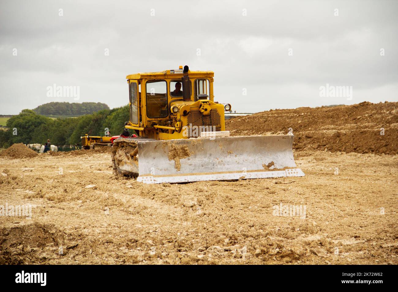 Classic Cat bulldozer working at the great dorset steam fair 2014 Stock ...