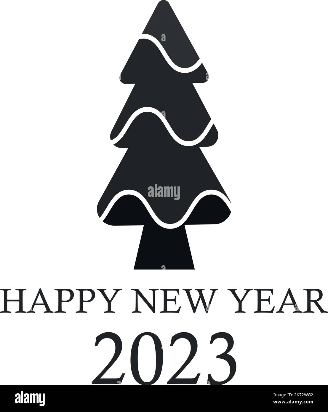 Abstract Christmas tree, holiday symbol christmas, new year 2023 ...