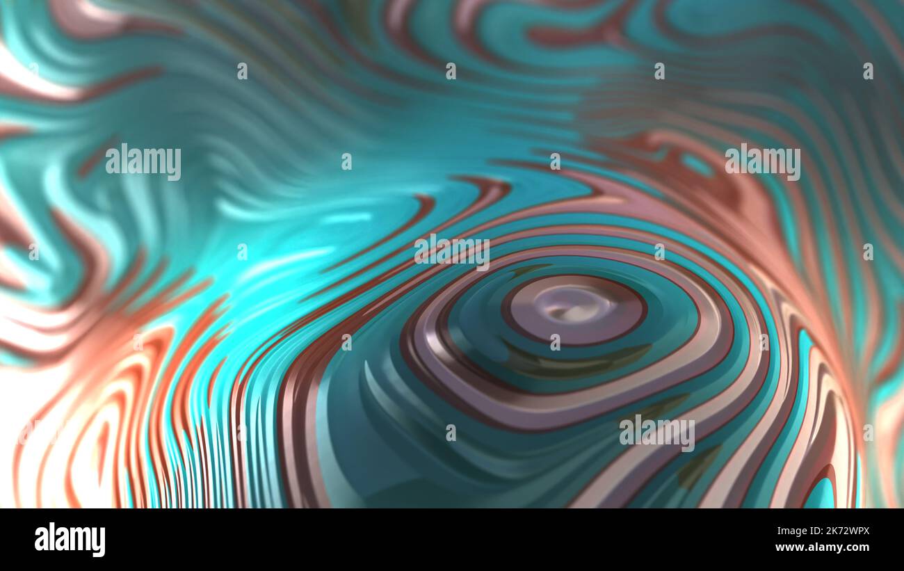 3D rendering of abstract object in hyper-realistic scene with colorful ...