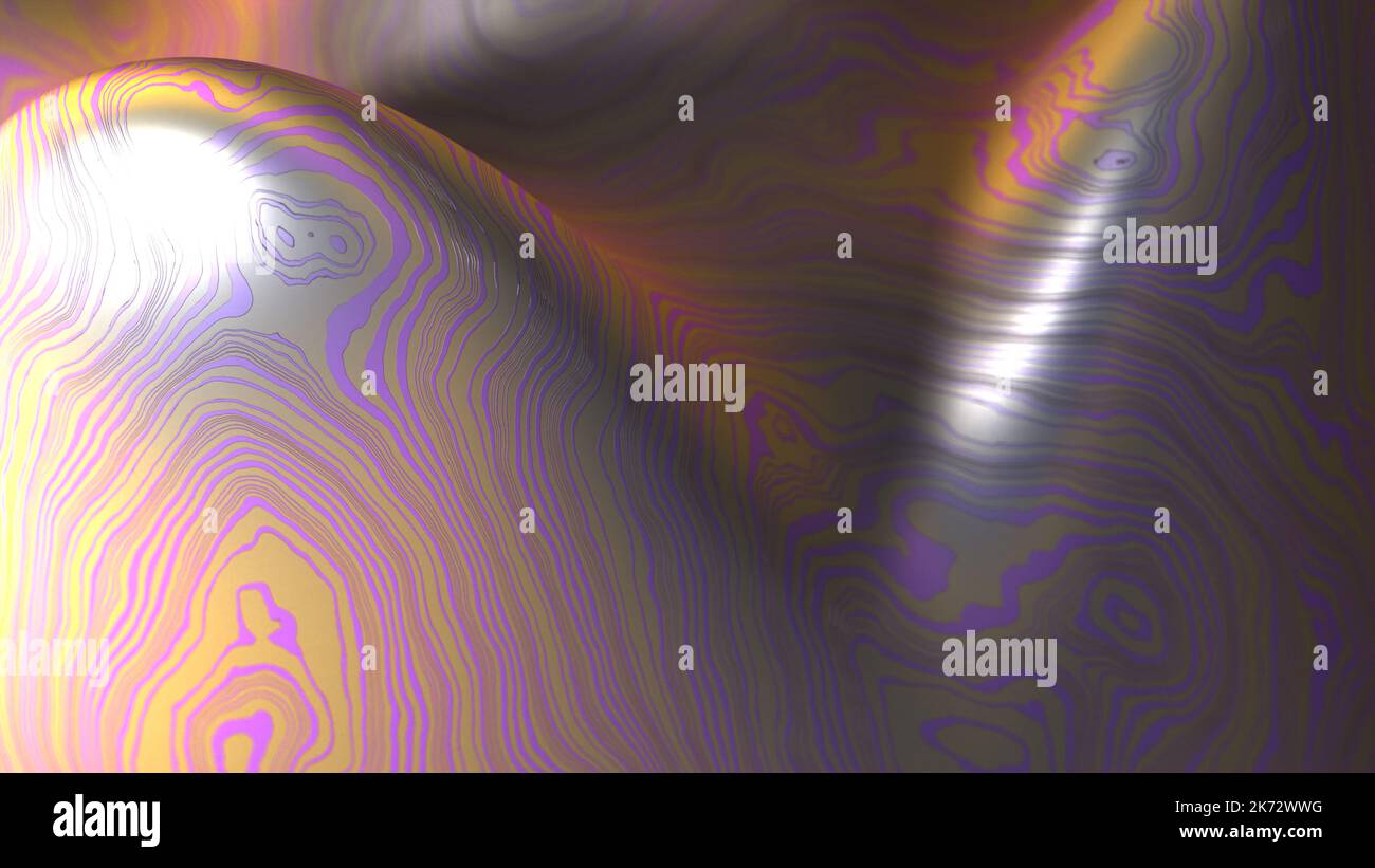 3D rendering of abstract object in hyper-realistic scene with colorful ...