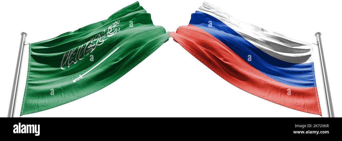 russia Saudi Arabia flag together Stock Photo - Alamy