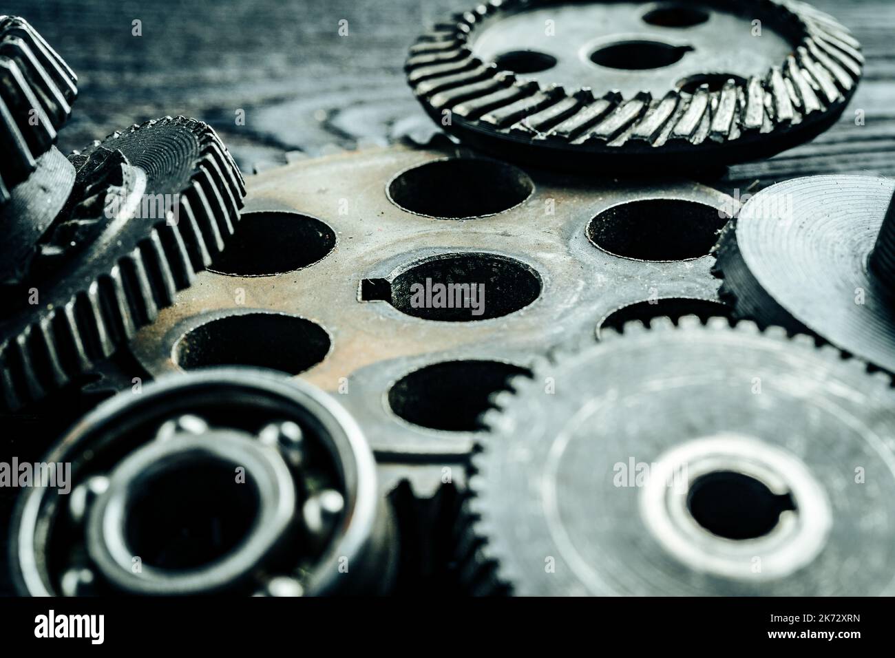 Gears from an old industrial machine Stock Photo - Alamy
