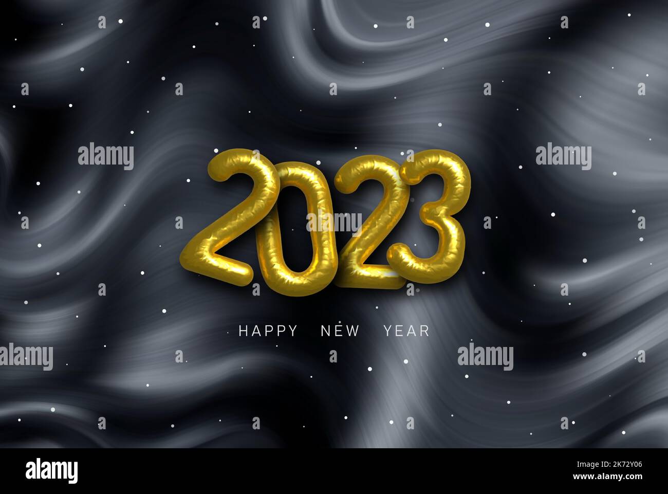 Happy New Year 2023. Festive vector illustration of gold numbers 2023 ...