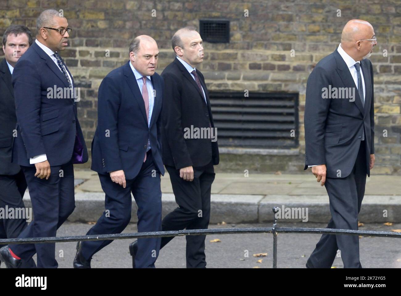 Conservative MPs Kevin Foster, James Cleverly, Ben Wallace, Chris ...