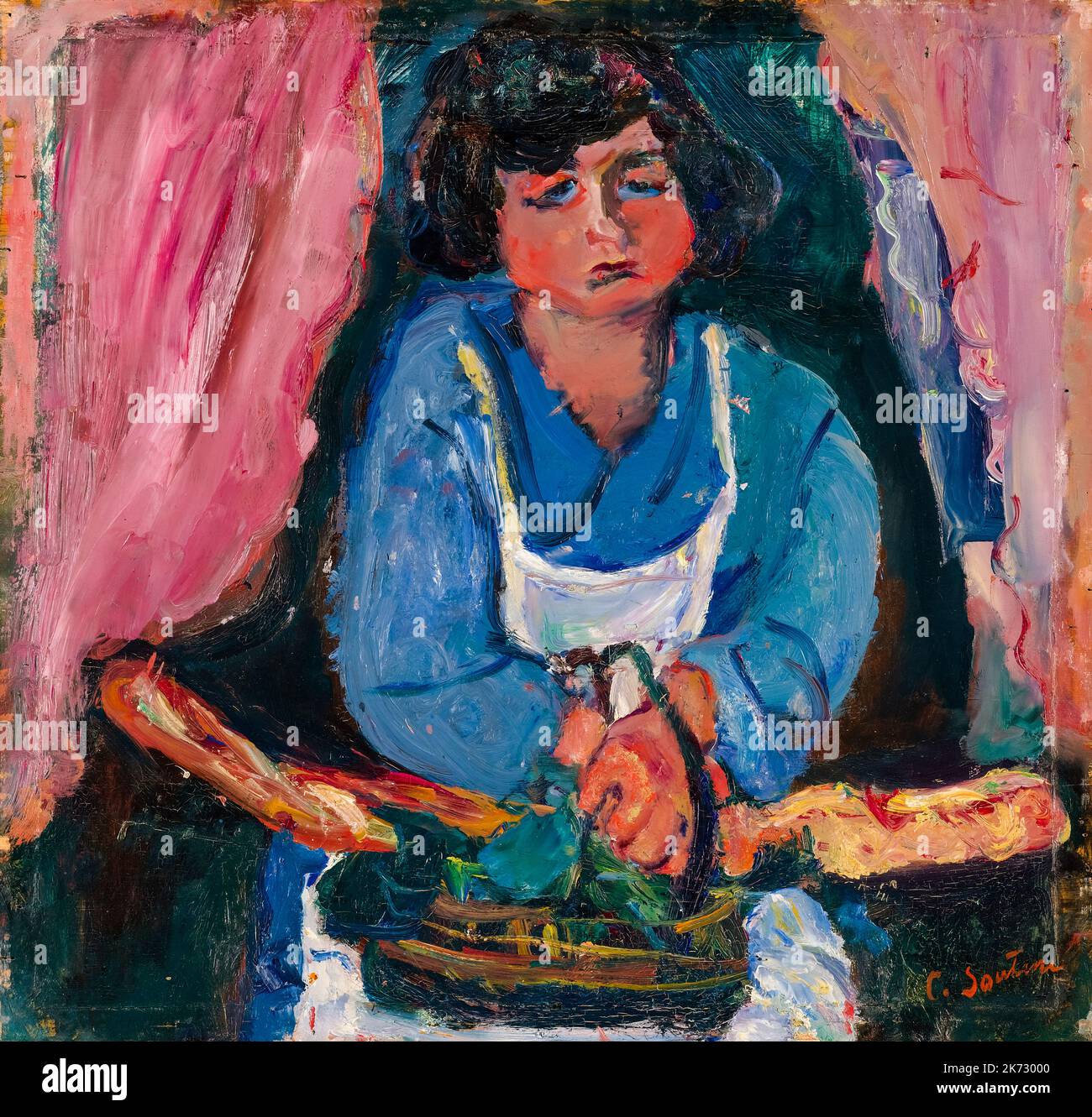 Chaim Soutine, La Servante En Bleu, (The Maid In Blue), portrait ...