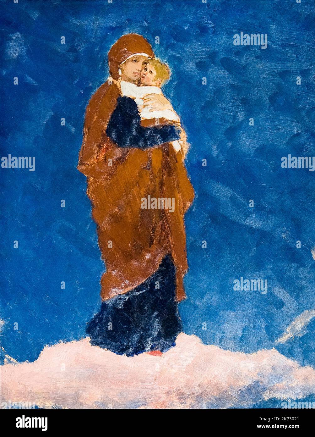 Viktor Vasnetsov, Virgin Mary (study), painting in oil on cardboard, 1882 Stock Photo - Alamy