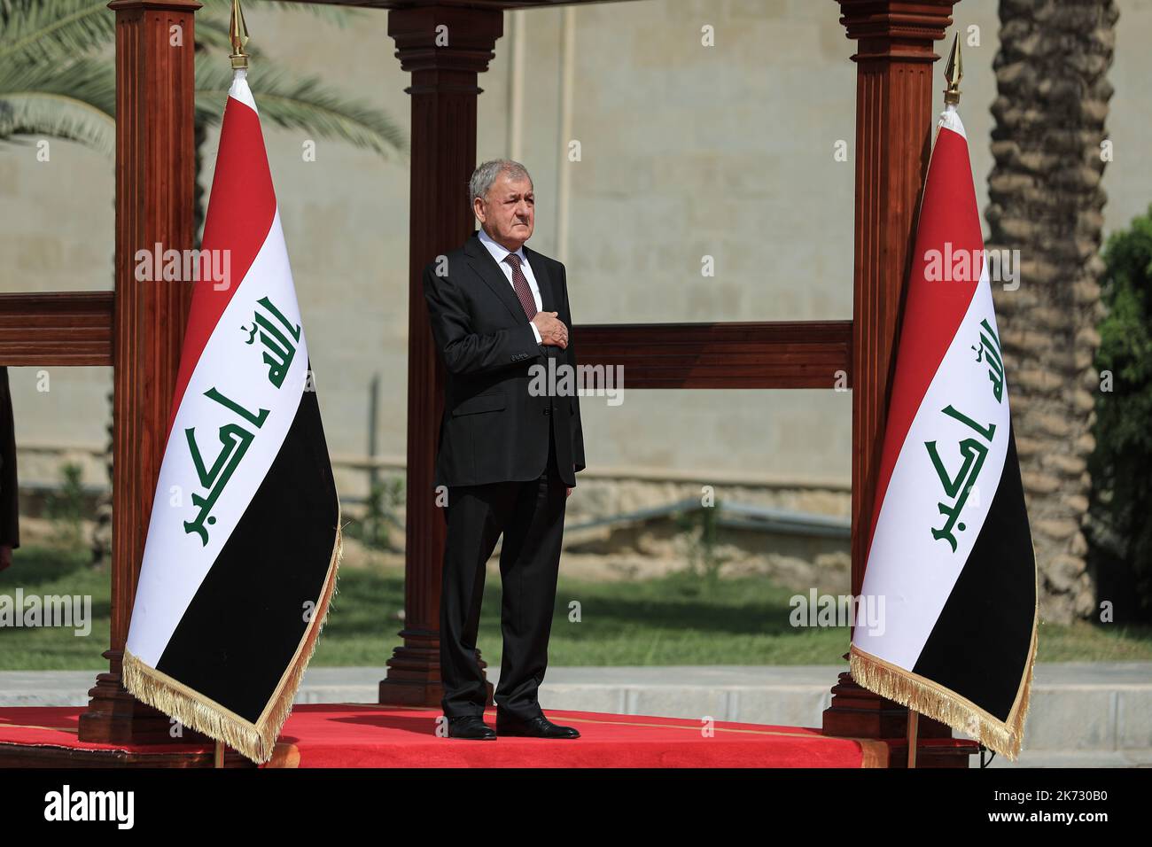 Baghdad, Iraq. 17th Oct, 2022. Abdul Latif Rashid attends his ...