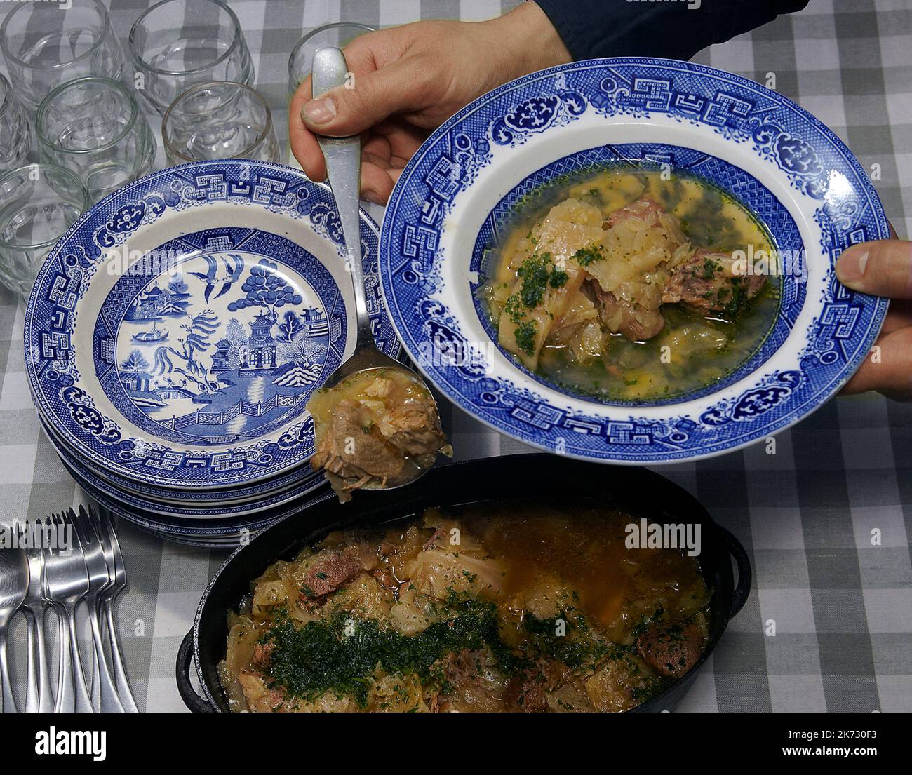 sheep in cabbage, får i kål swedish traditional dish closeup photo: Bo ...