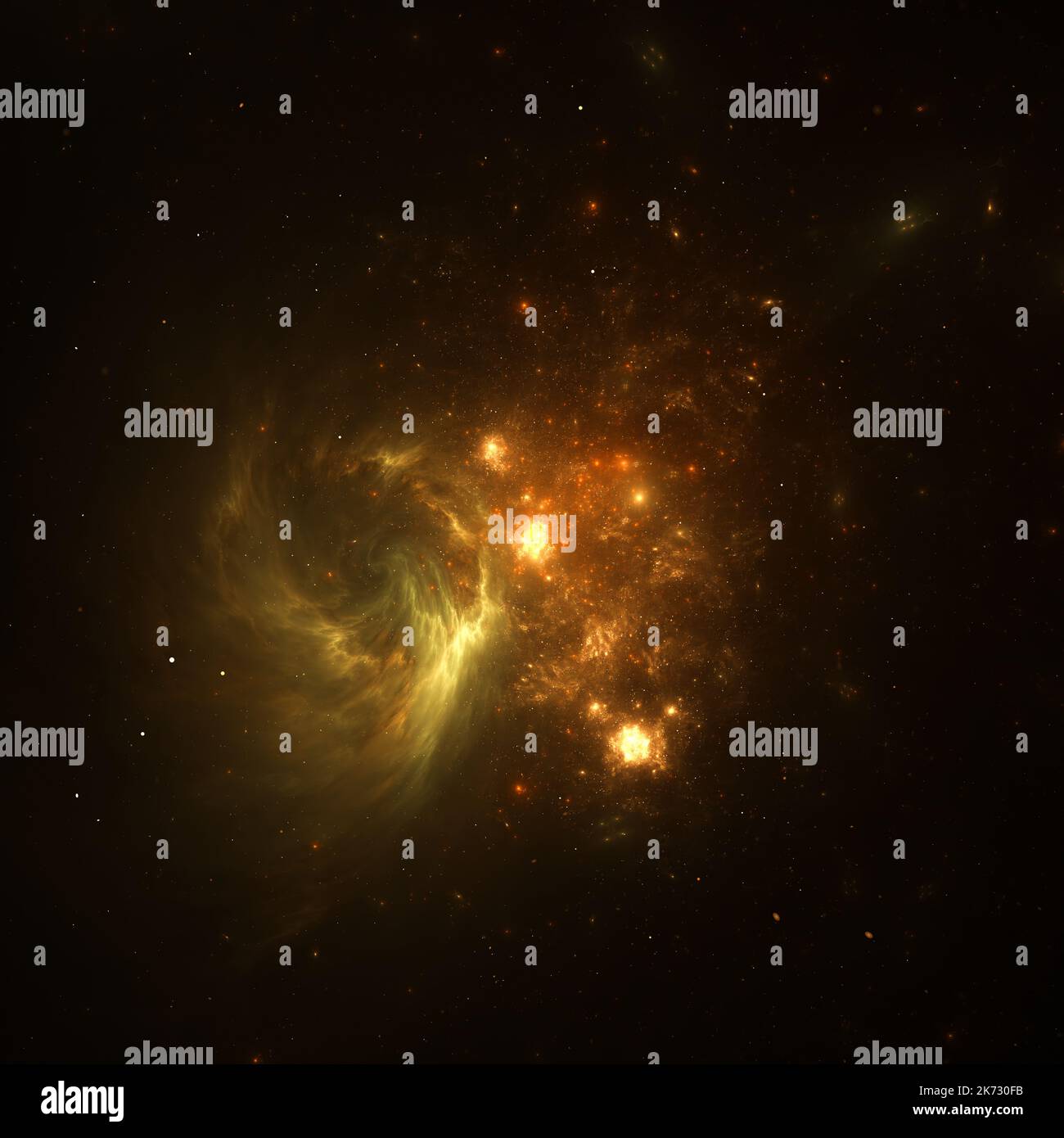 Cosmic nebula in space among stars and galaxies. Gas dust clouds nebula ...