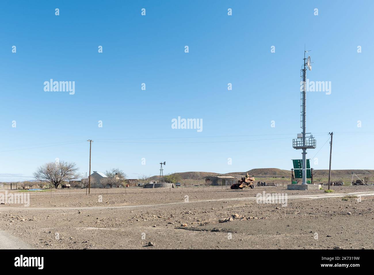 TANKWA, SOUTH AFRICA - SEP 4, 2022: Farm buildings and ...