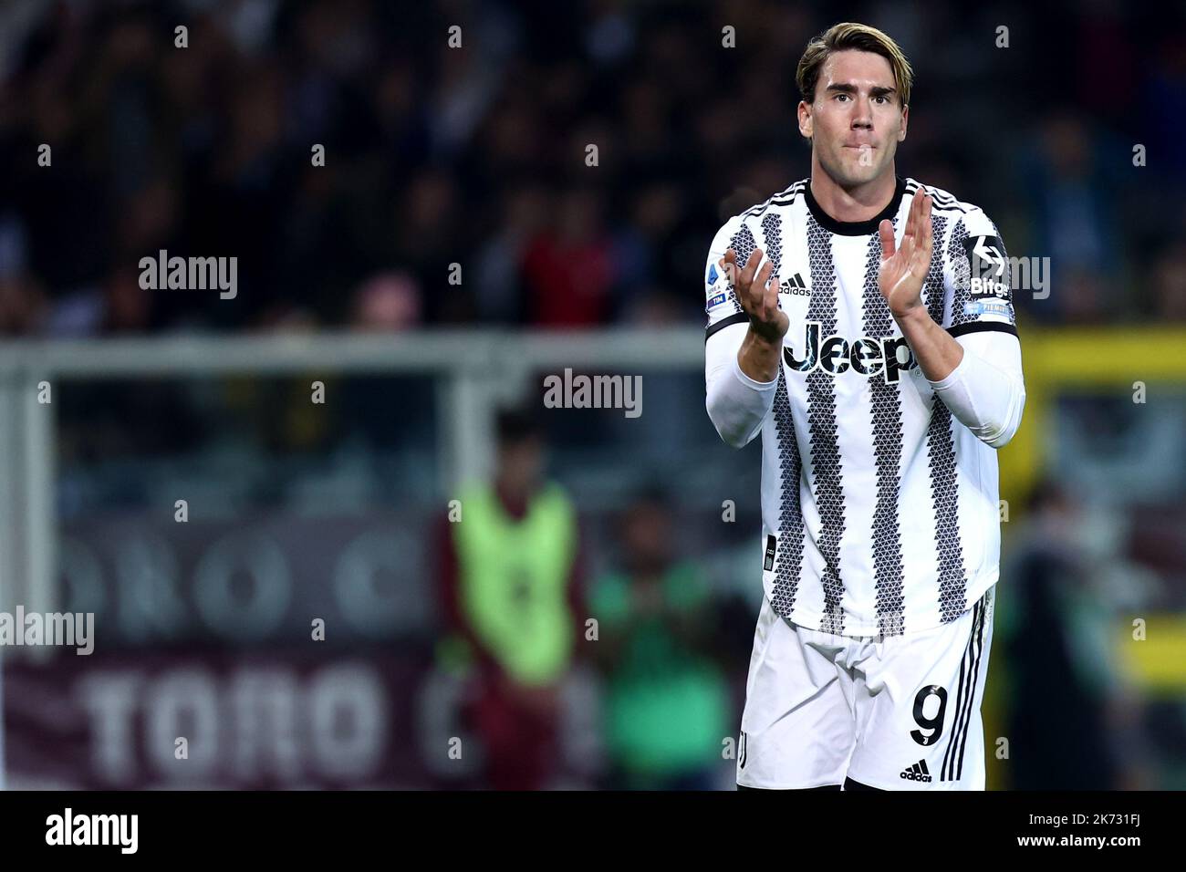 Dusan Vlahovic of Juventus Fc gestures during the Serie A match ...