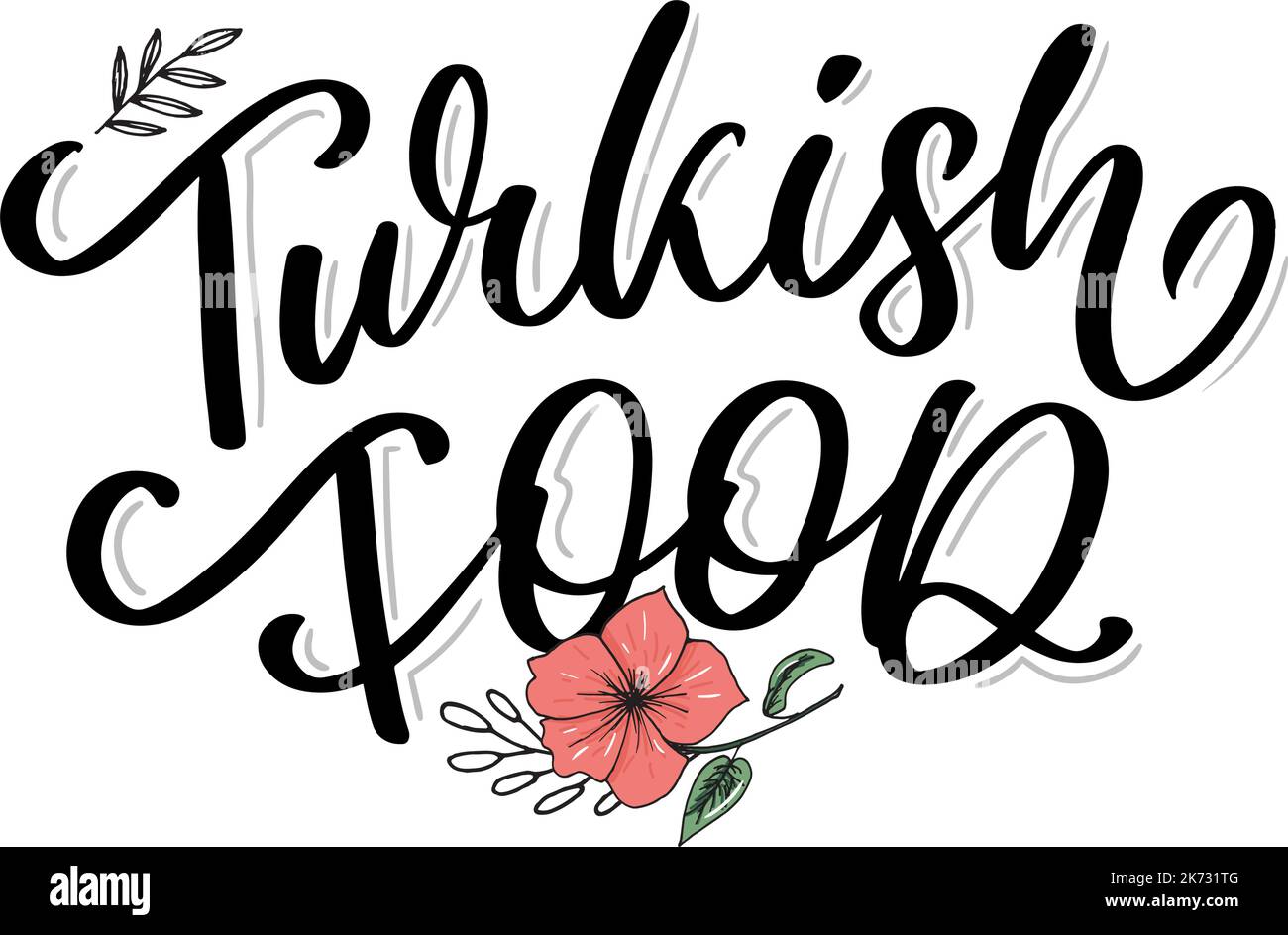Turkish food letter. Design element. Traditional design. Vector ...