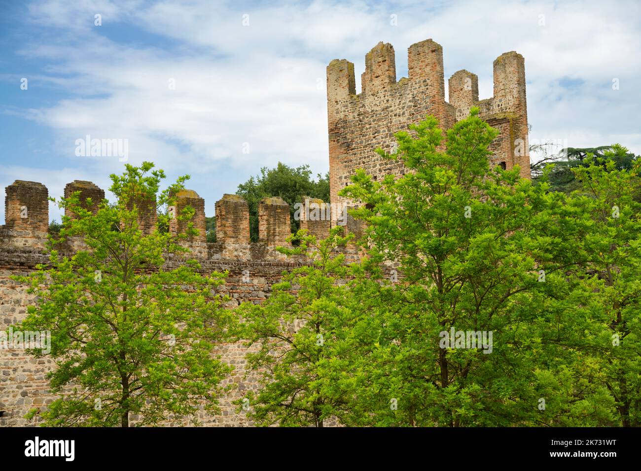 Public park at the castle of Este, Padua province, Veneto, Italy Stock ...