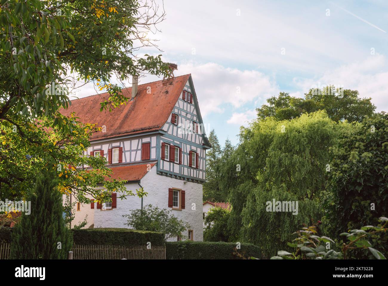 Traditional Small House With Beautiful Outdoor Decor Facade In Germany ...