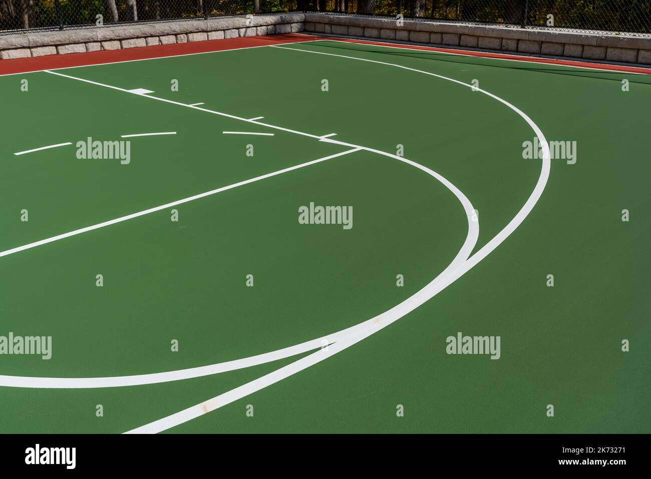 Interesting green outdoor basketball court at school playground Stock ...