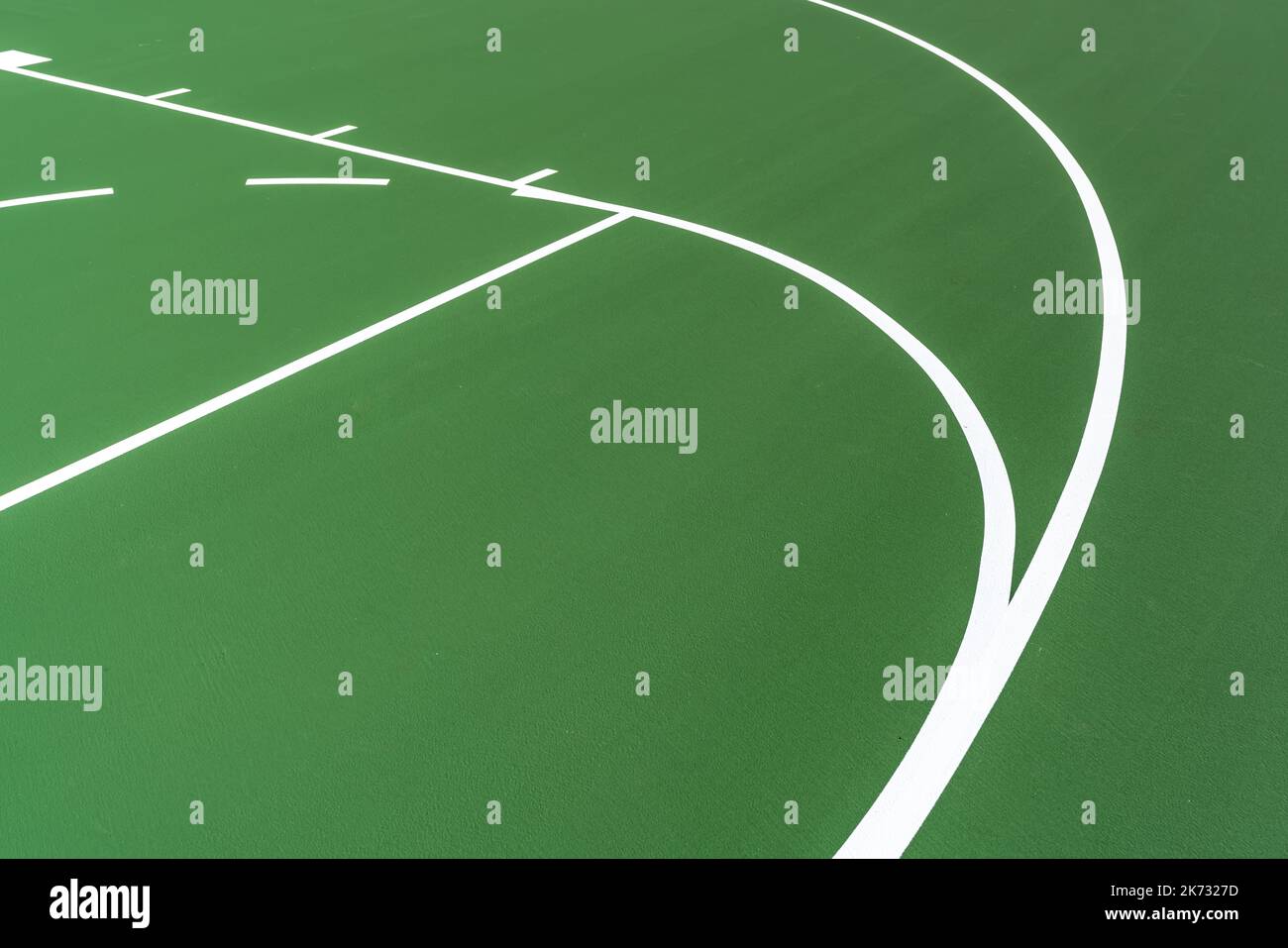 Interesting green outdoor basketball court at school playground Stock ...