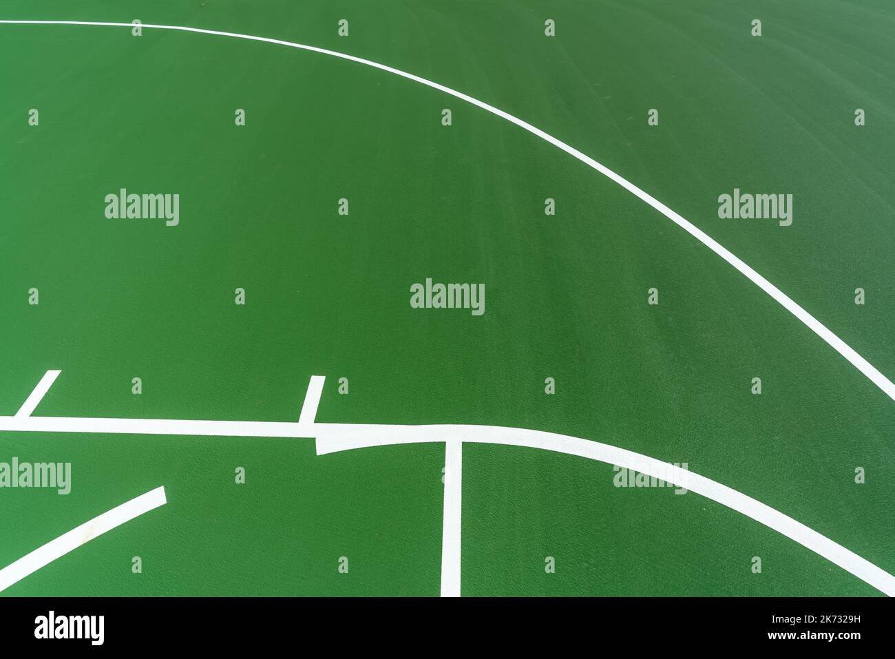 Interesting green outdoor basketball court at school playground Stock ...