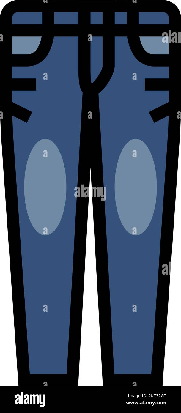 female denim pants color icon vector illustration Stock Vector Image ...