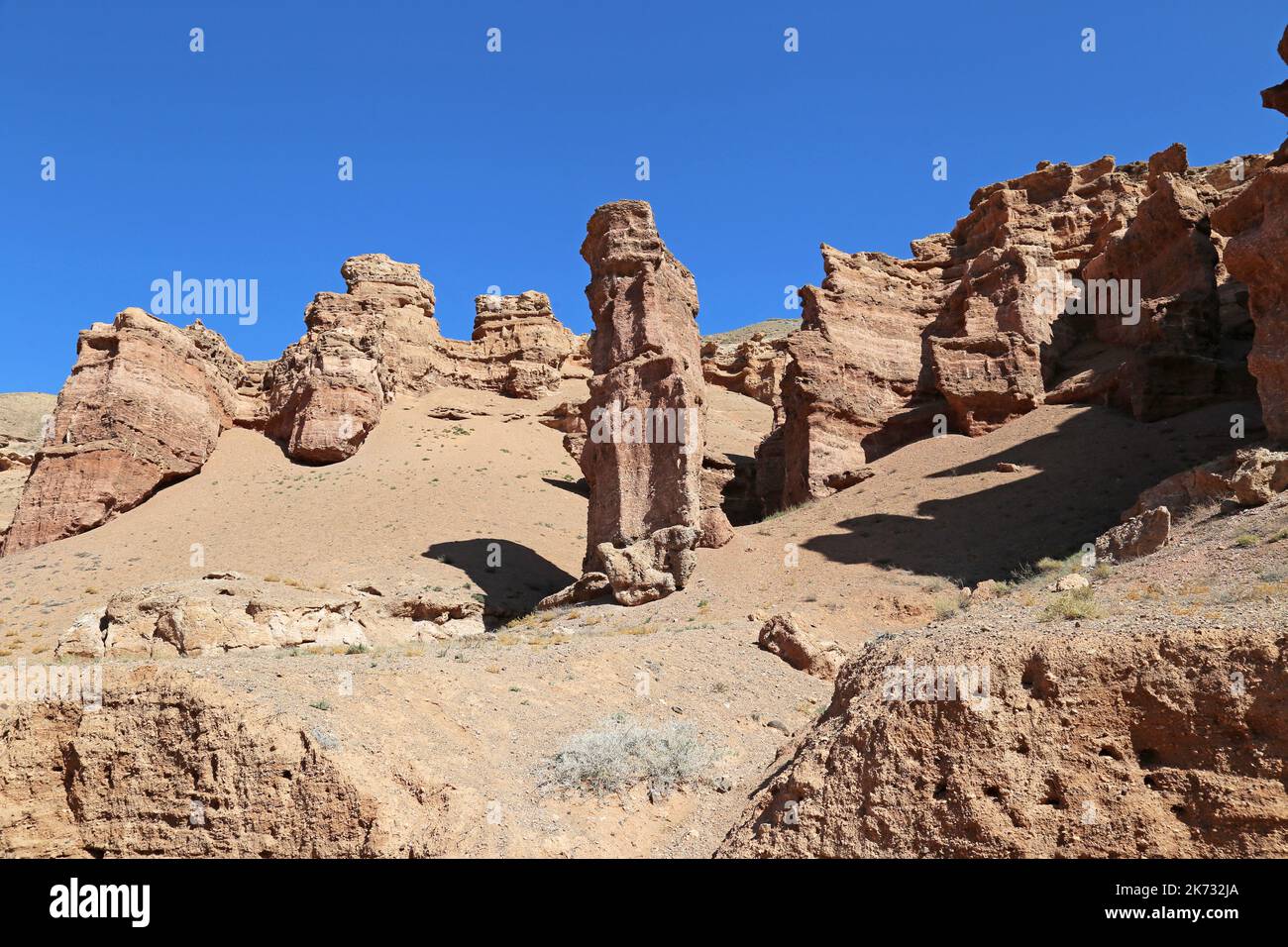 Kyzylsai (aka Valley of Castles), Charyn Canyon National Park, Tien ...