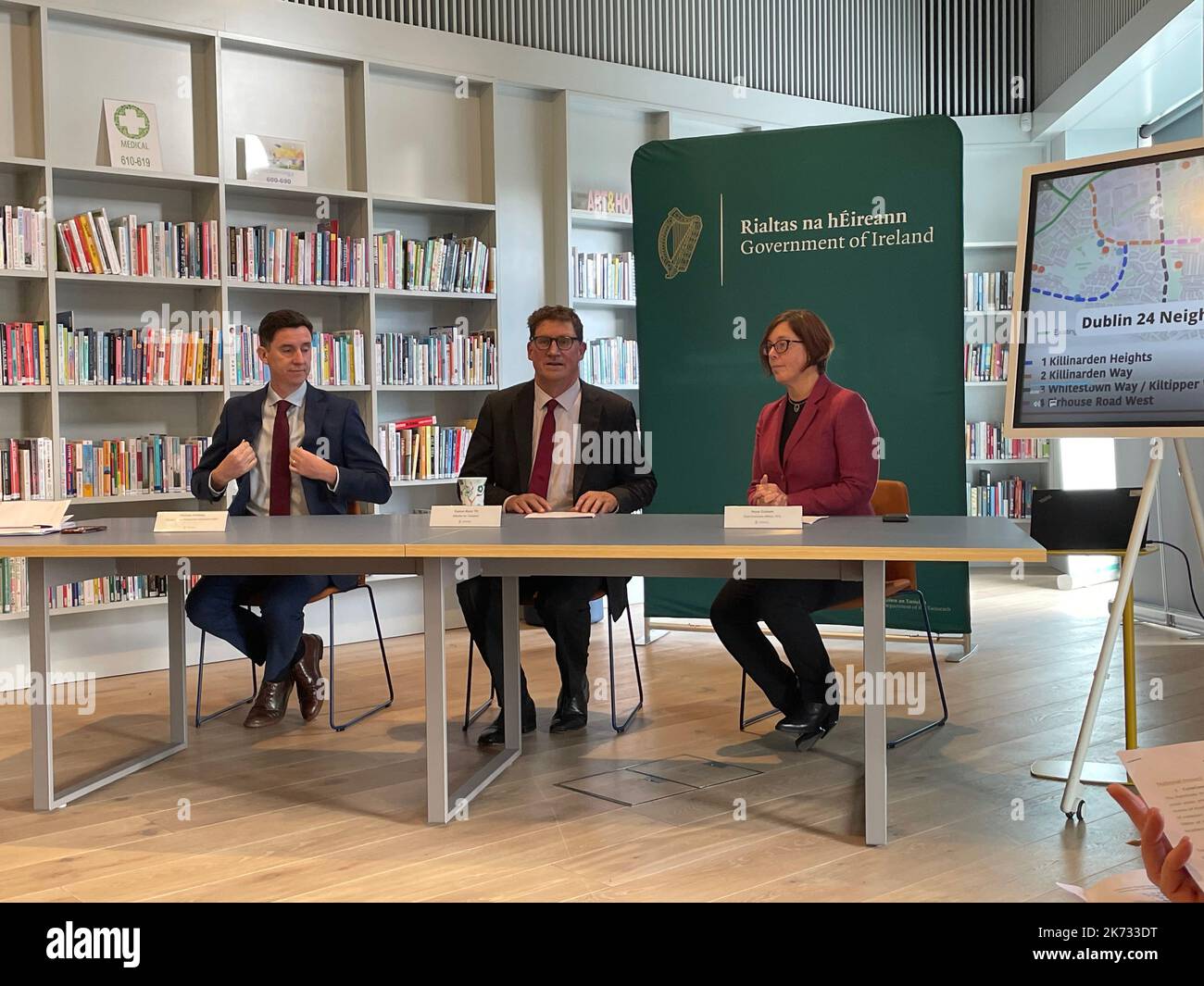 Minister for Transport, Eamon Ryan (centre), National Transport ...