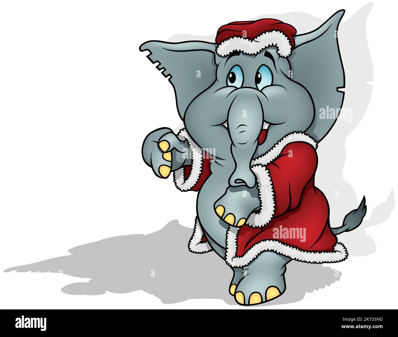 Cute smiling elephant in Cut Out Stock Images & Pictures - Alamy