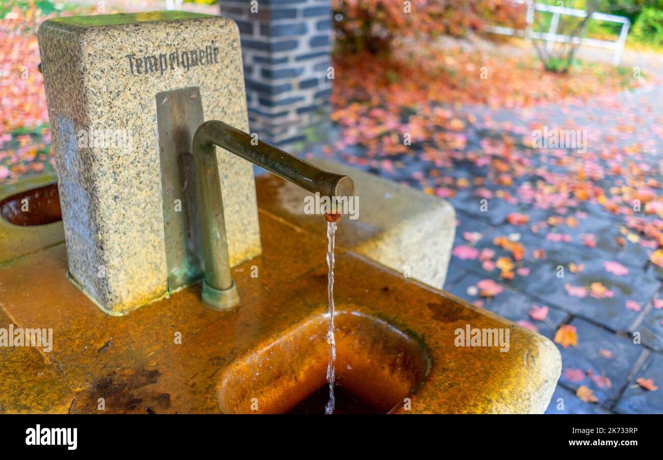 Drinking water healing spring in Bad Steben Stock Photo - Alamy