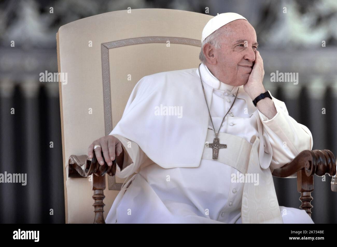 Vatican City State, Vatikanstadt. 15th Oct, 2022. Pope Francis, during ...