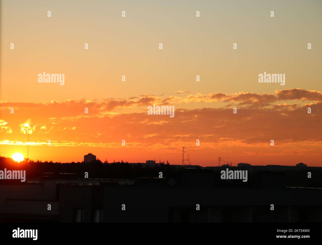 Beautiful summer morning over city hi-res stock photography and images ...