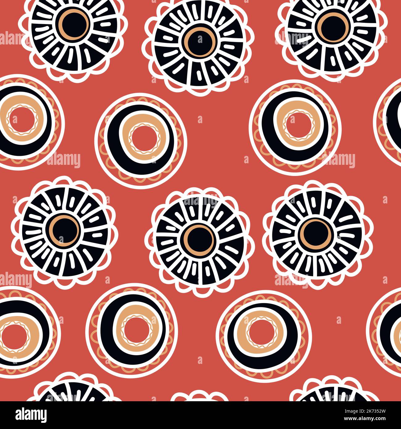 Seamless pattern with geometric aboriginal ornament. Ethnic tribal ...