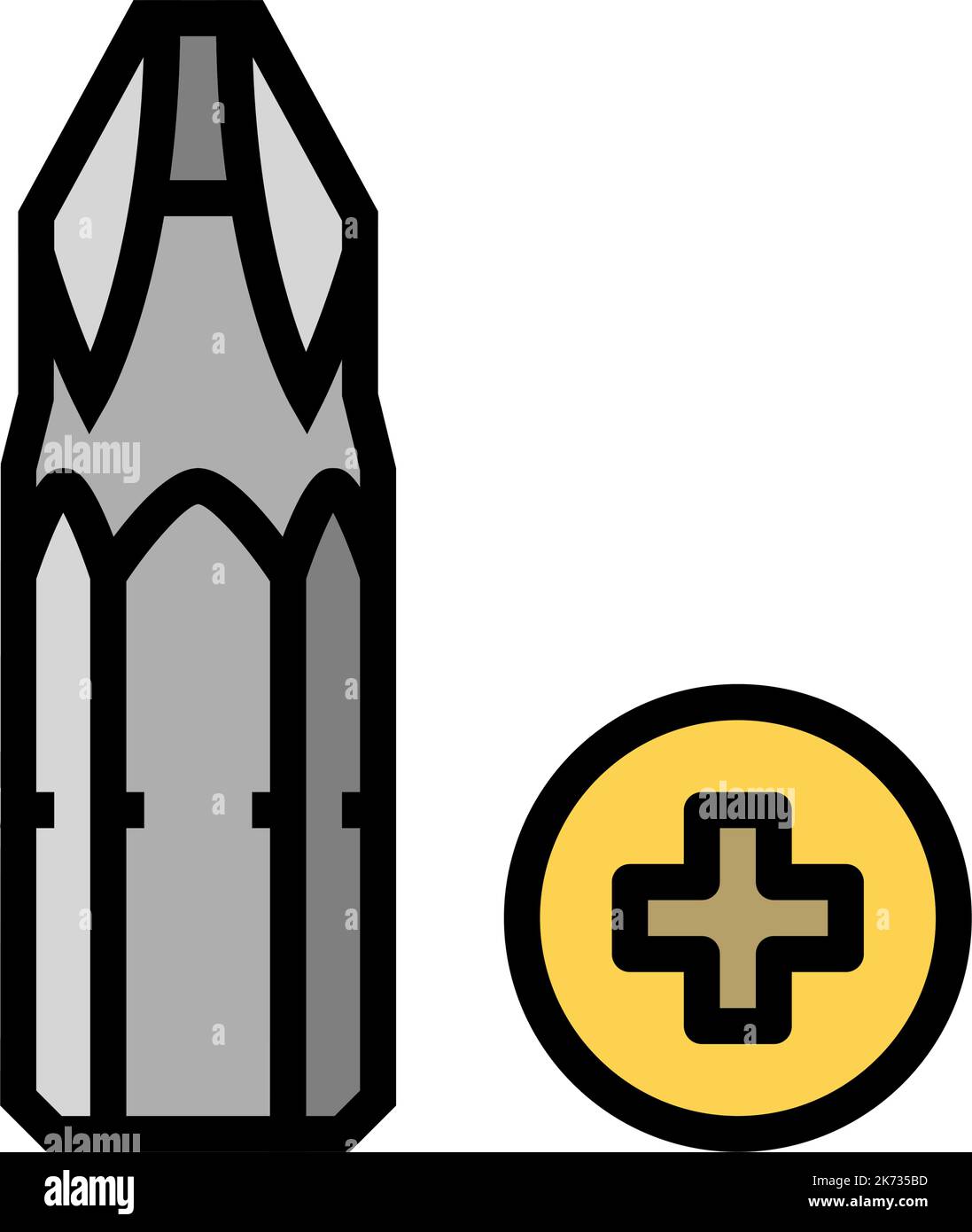 phillips head screwdriver bit color icon vector illustration Stock ...