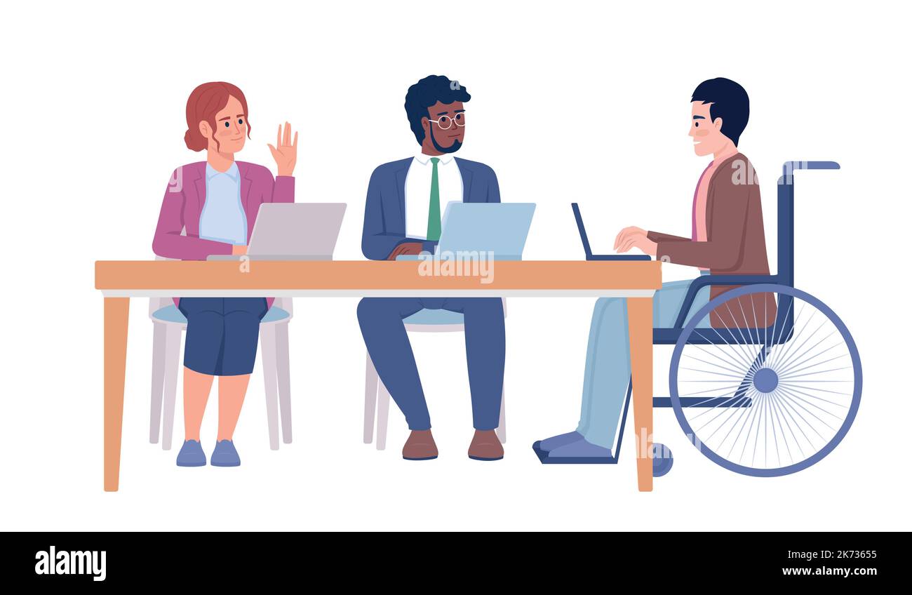 Teamwork semi flat color vector characters Stock Vector Image & Art - Alamy