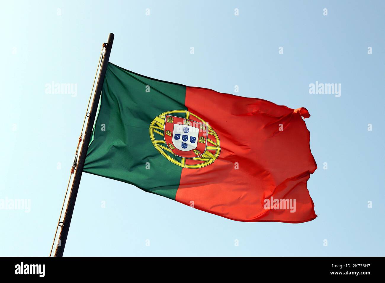 Flag portugal waving wind in hi-res stock photography and images - Alamy