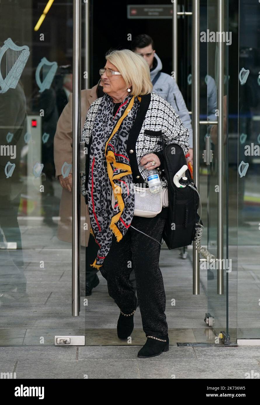 The mother of David Byrne leaves the Criminal Courts of Justice, Dublin ...