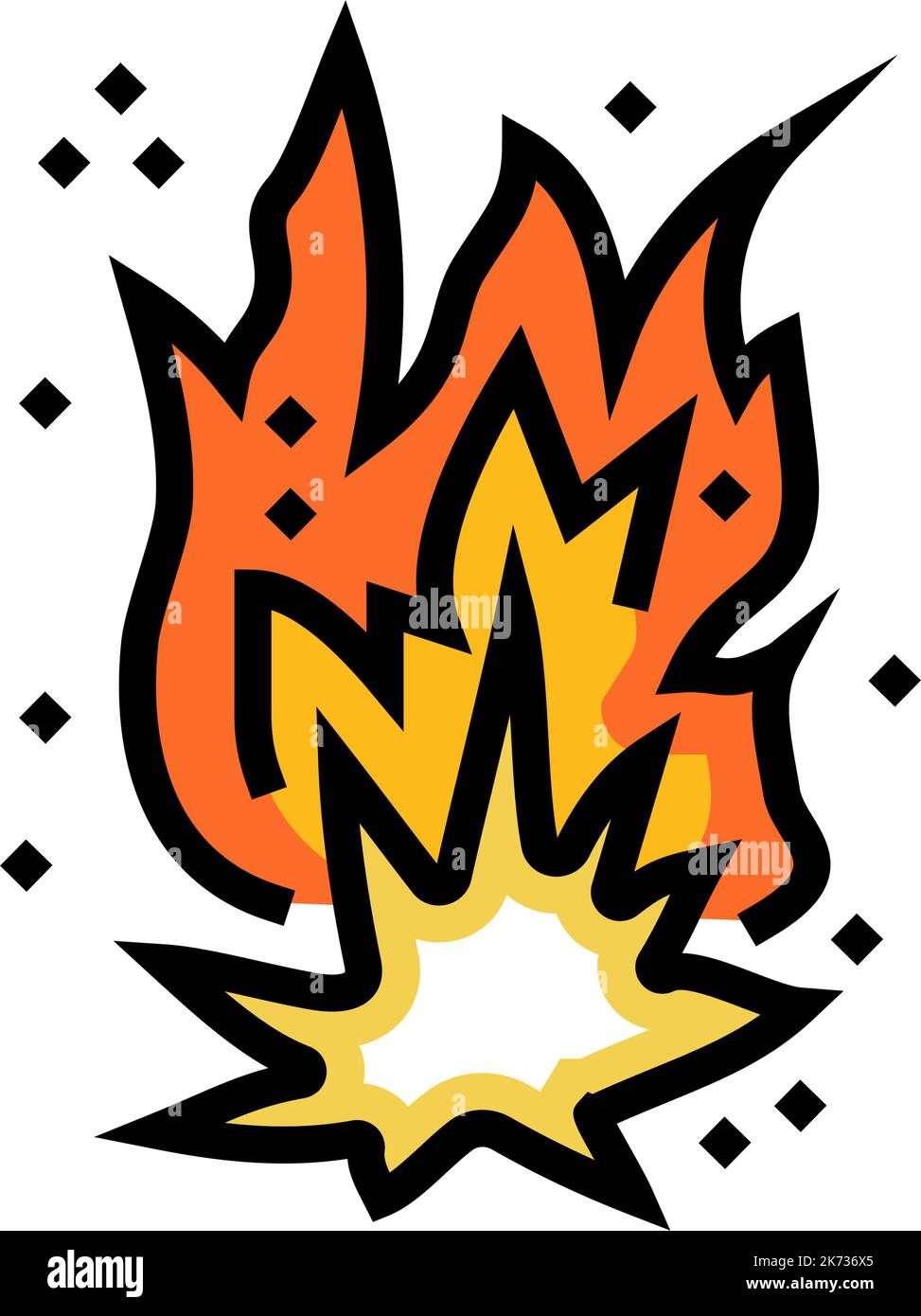 sparkle fire color icon vector illustration Stock Vector Image & Art ...
