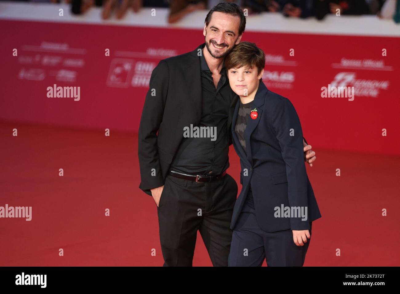 Luigi Credendino (L) and Pietro Valeri (R) attend the red carpet of the ...