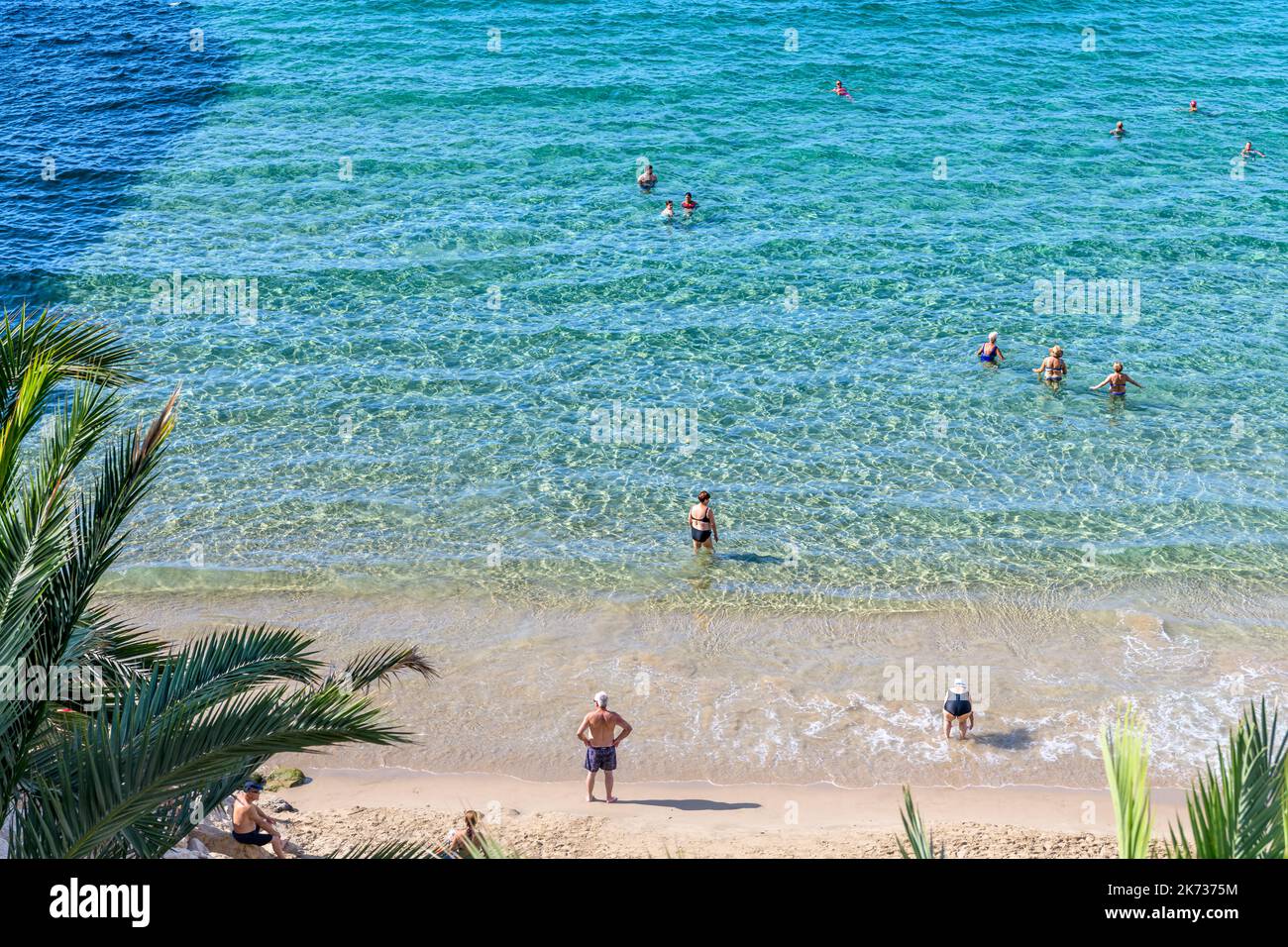 The popular, seafront, promenade and beaches on West (Poniente) Beach ...